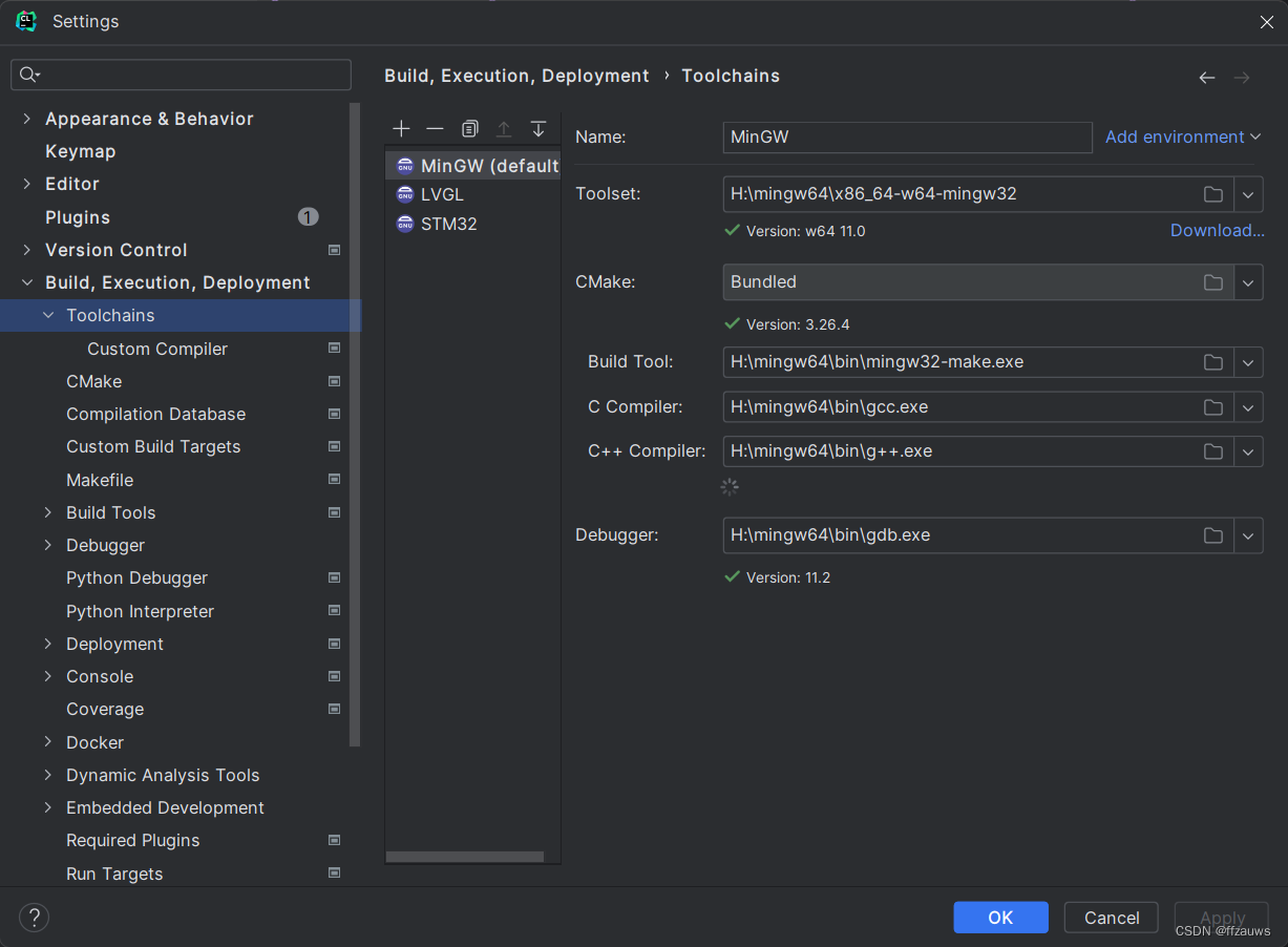 Clion搭建STM32开发环境教程_clion中build tool、c compiler、 c++ compiler三个分别填什么-CSDN博客