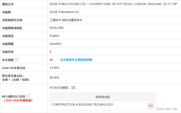 《Building Services Engineering Research & Technology》期刊介绍（SCI 4区）-CSDN博客