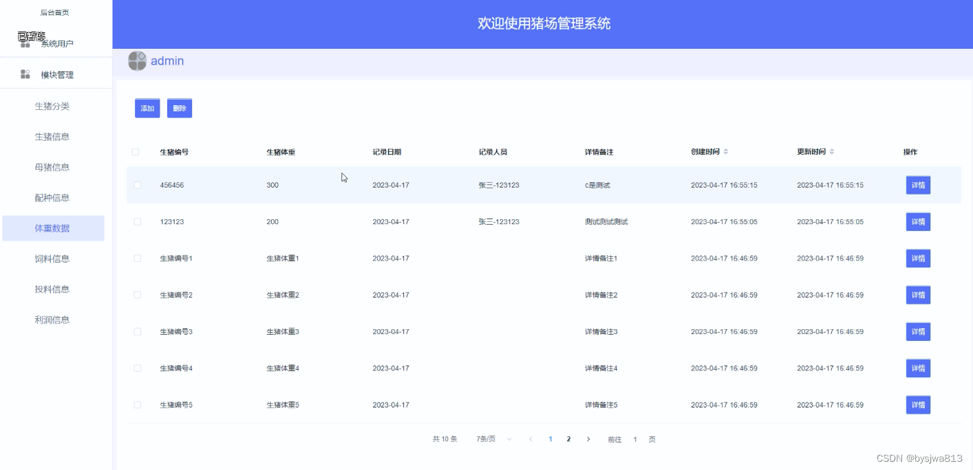 基于springboot猪场管理系统11779免费领源码、附论文）可做计算机毕业设计java、php、爬虫、app、小程序、c、c