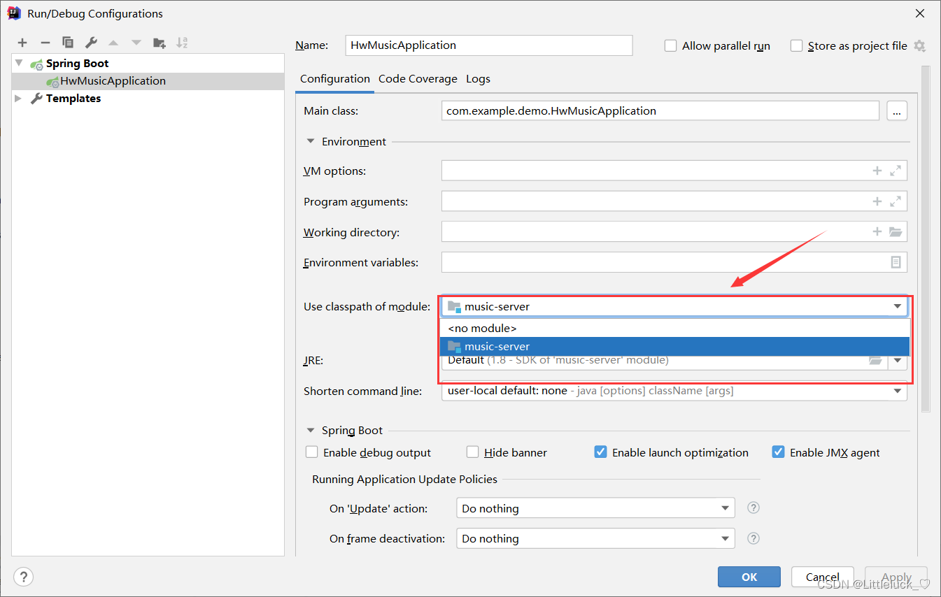 IDEA中出错Module is not specified并且use classpath of module下拉框中no module_idea use classpath of ...