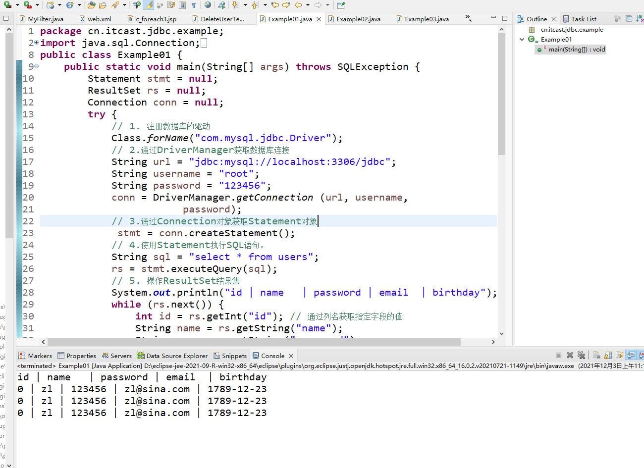 JavaWeb——JDBC_jdbc 常用 api 中,类用于加载 jdbc 驱动并且创建与数据库的连接。判断对错-CSDN博客