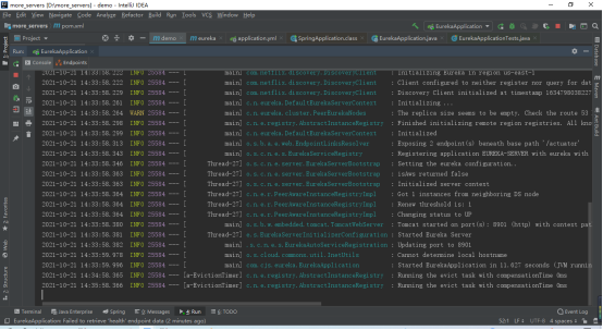 搭建spring_cloud项目：启动eureka NoClassDefFoundError: org/springframework/boot/logging ...