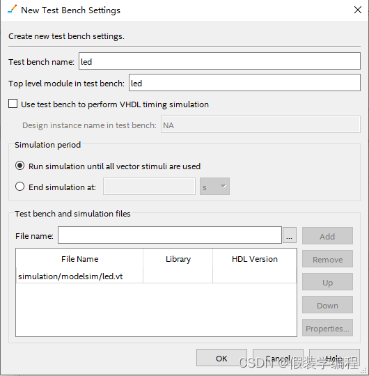 Quartus自动生成Testbench并调用Modelsim_testbench文件怎么生成-CSDN博客