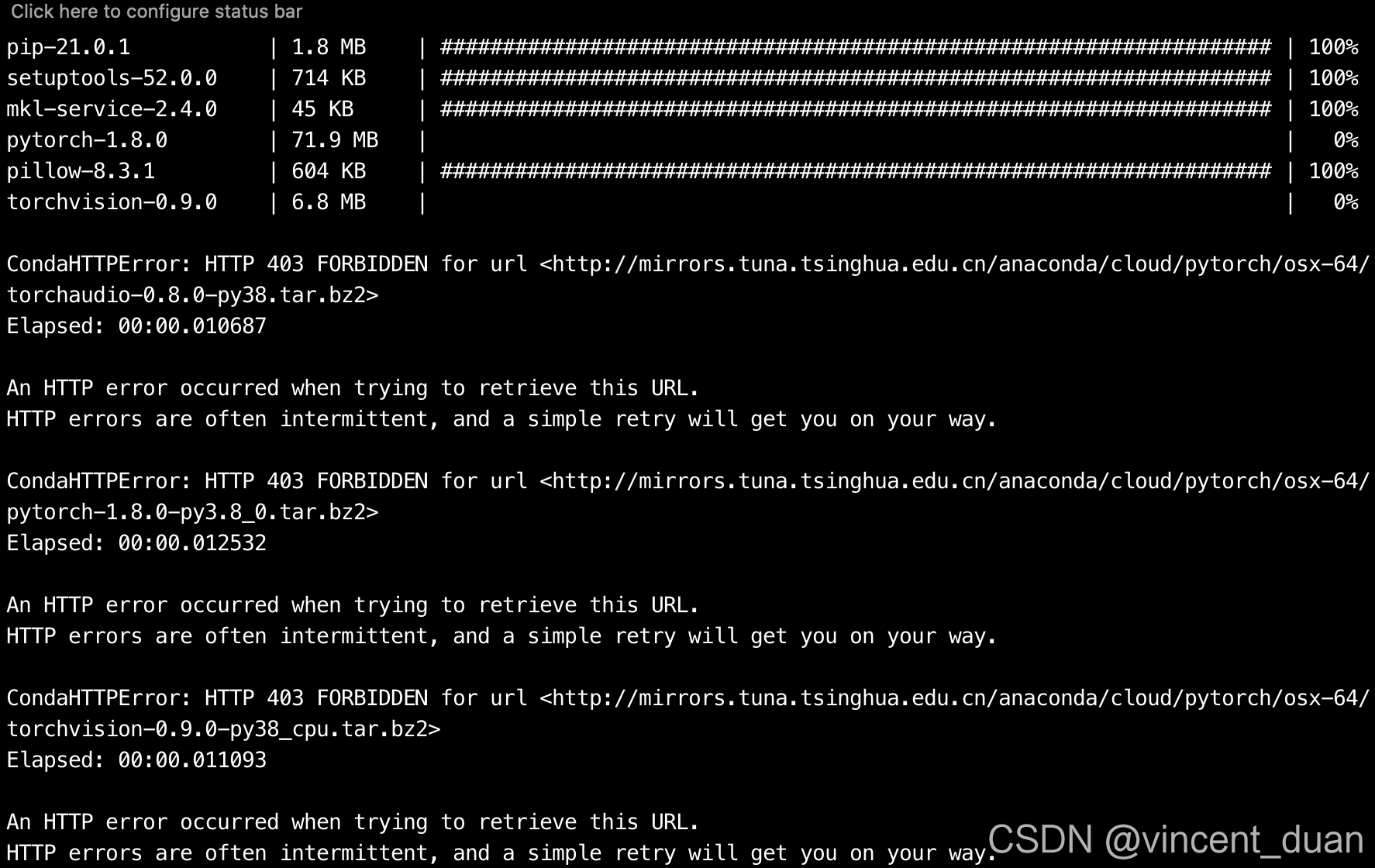 Pytorch使用清华源安装仍失败解决方案conda 下载pytorch180失败 Csdn博客