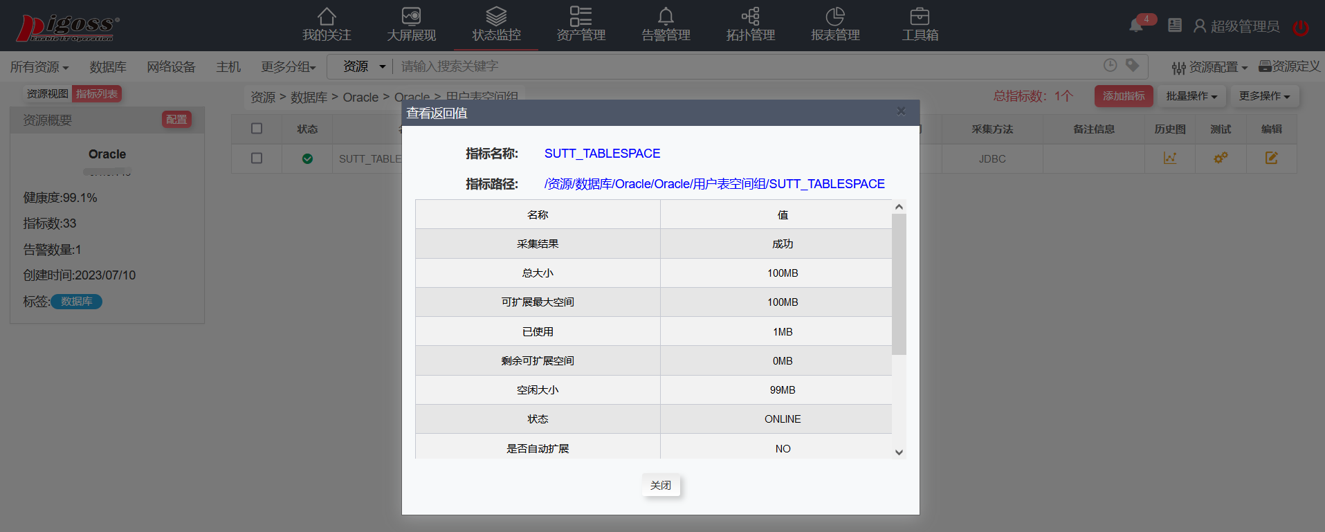 Oracle之表空间监控oracle 如何监控 Csdn博客 