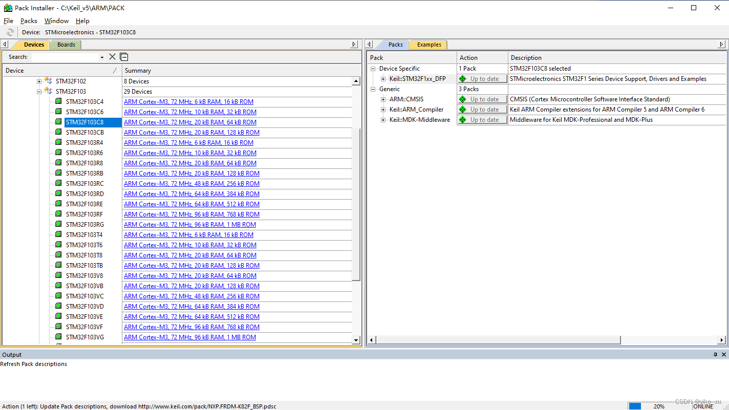 STM32新建基于标准库的工程_keil.stm32f1xx_dfp.2.2.0.pack-CSDN博客