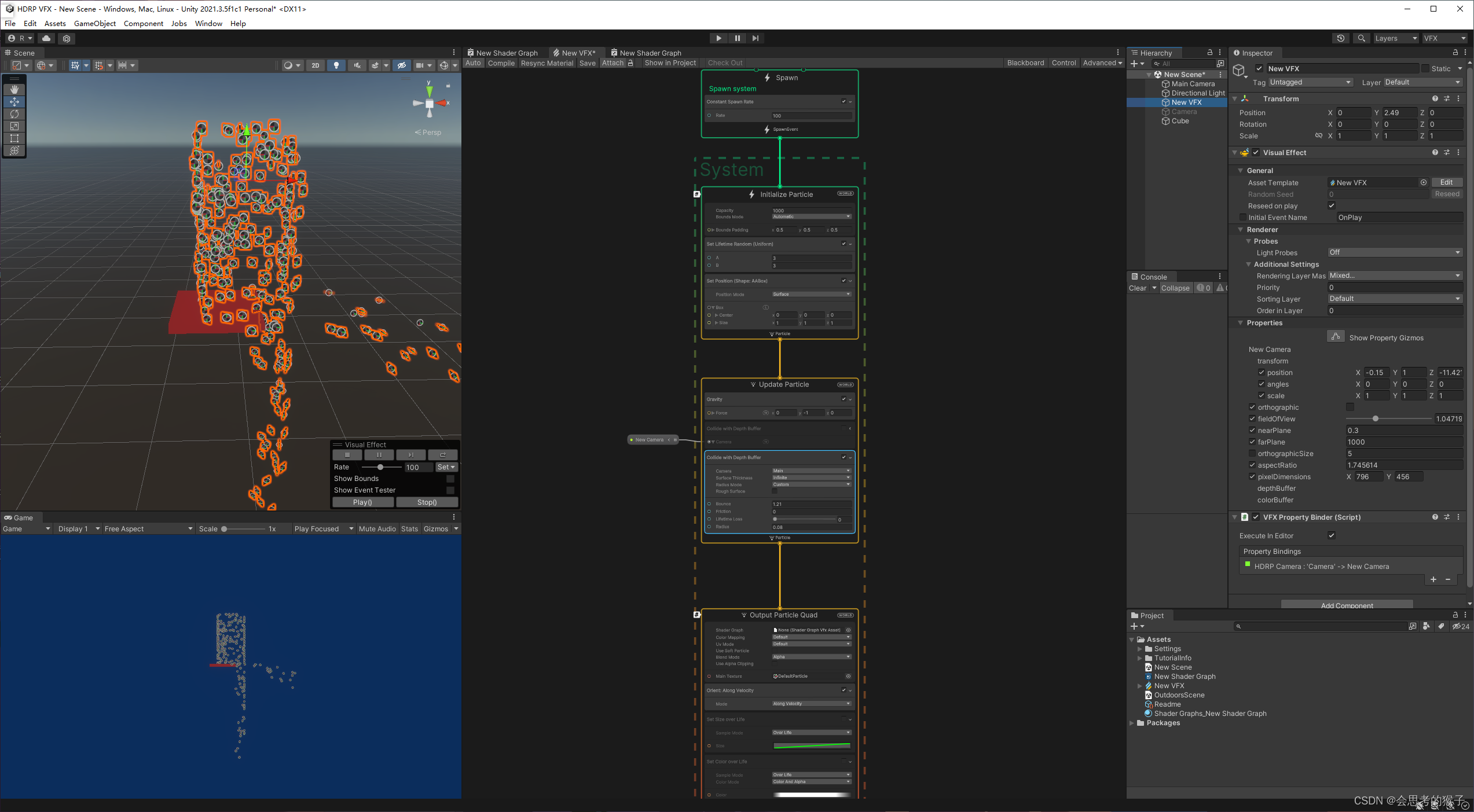 Unity VFX 节点 Collide with depth buffer_collide wiht depth buffer-CSDN博客
