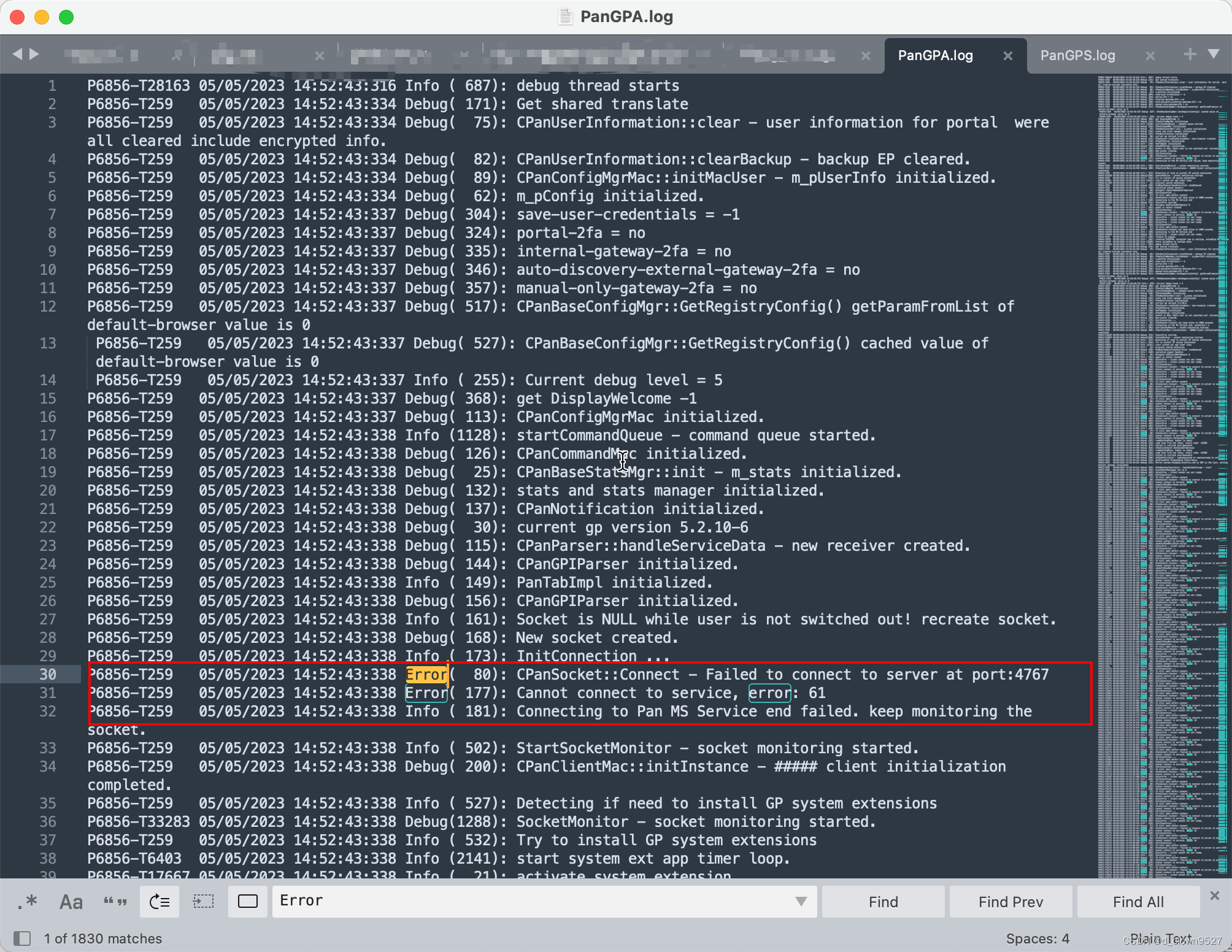 【macOS-GlobalProtect】连接失败日志分析解决_globalprotect连接不上-CSDN博客