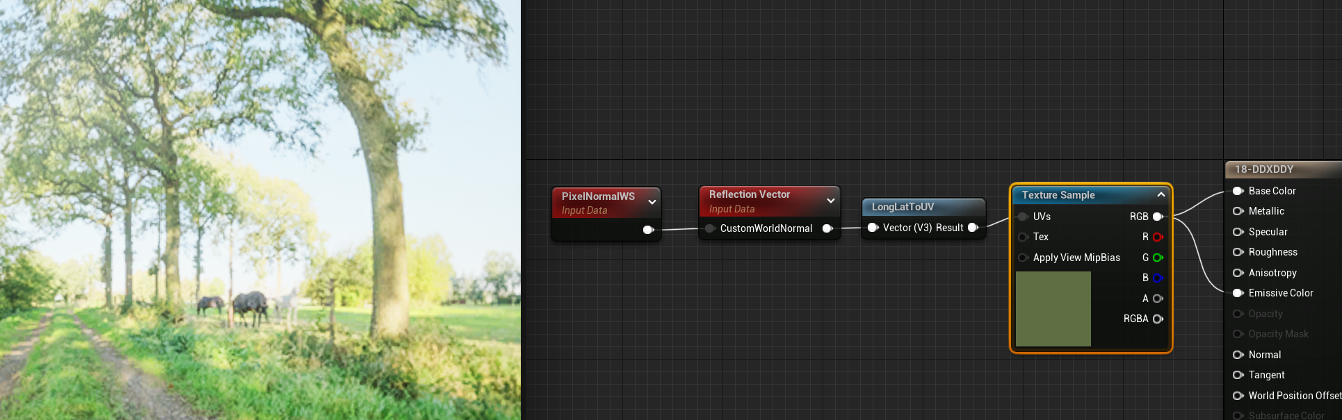 UE5 Shader基础学习笔记——13-20 DetailNormal/Smoothstep/Length/CeilFloorRound/DDXDDY/SinCos/Power_ue ...