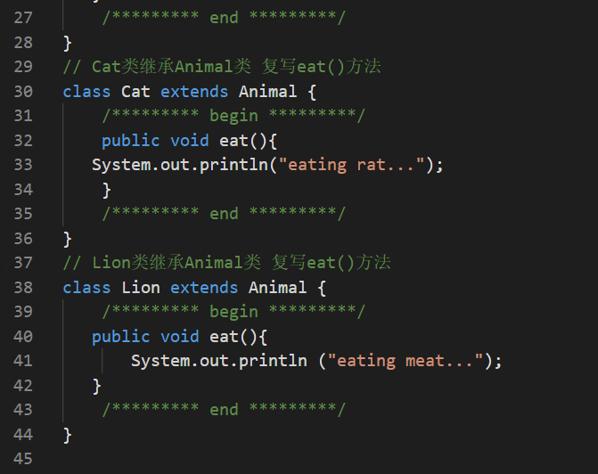 educoder——面向对象程序设计java——第二阶段Java面向对象（二） - 封装、继承和多态_声明一个名为person的抽象类,在person类中声明了三个属性name、age和 ...
