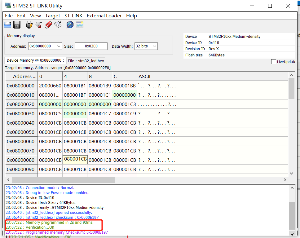 STM32 ST-LINK烧写hex文件方法_能不能用stlink烧录已有的hex文件-CSDN博客