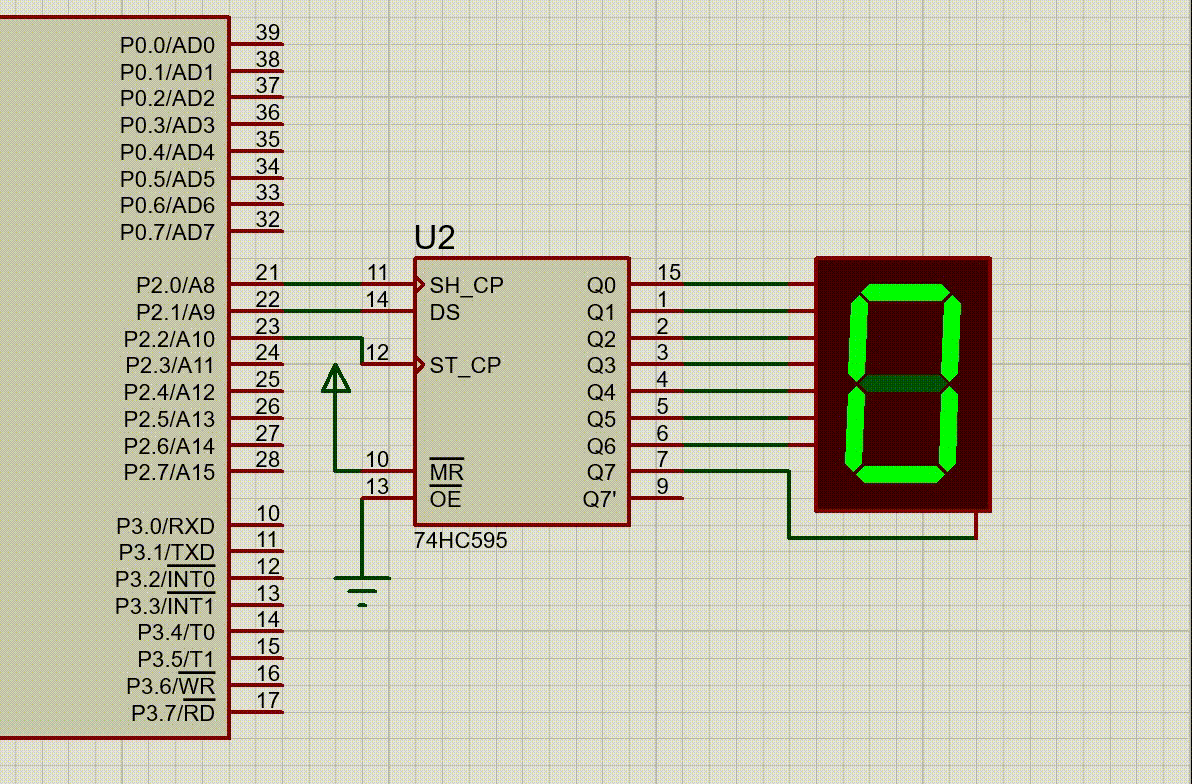 74HC585串转并Proteus实例_74hc595 晶体管 proteus-CSDN博客