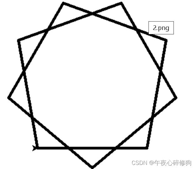 Turtle叠边形绘制使用turtle库，绘制一个叠边形，其中，叠边形内角为100度。提示：一共9条边，共2圈，每次左转角度为80度（7209）输出示例叠边形效果如下：使用turtle库 