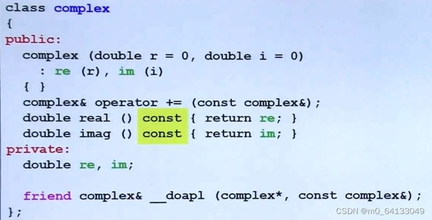 C侯捷笔记 Complex类c Complex Csdn博客