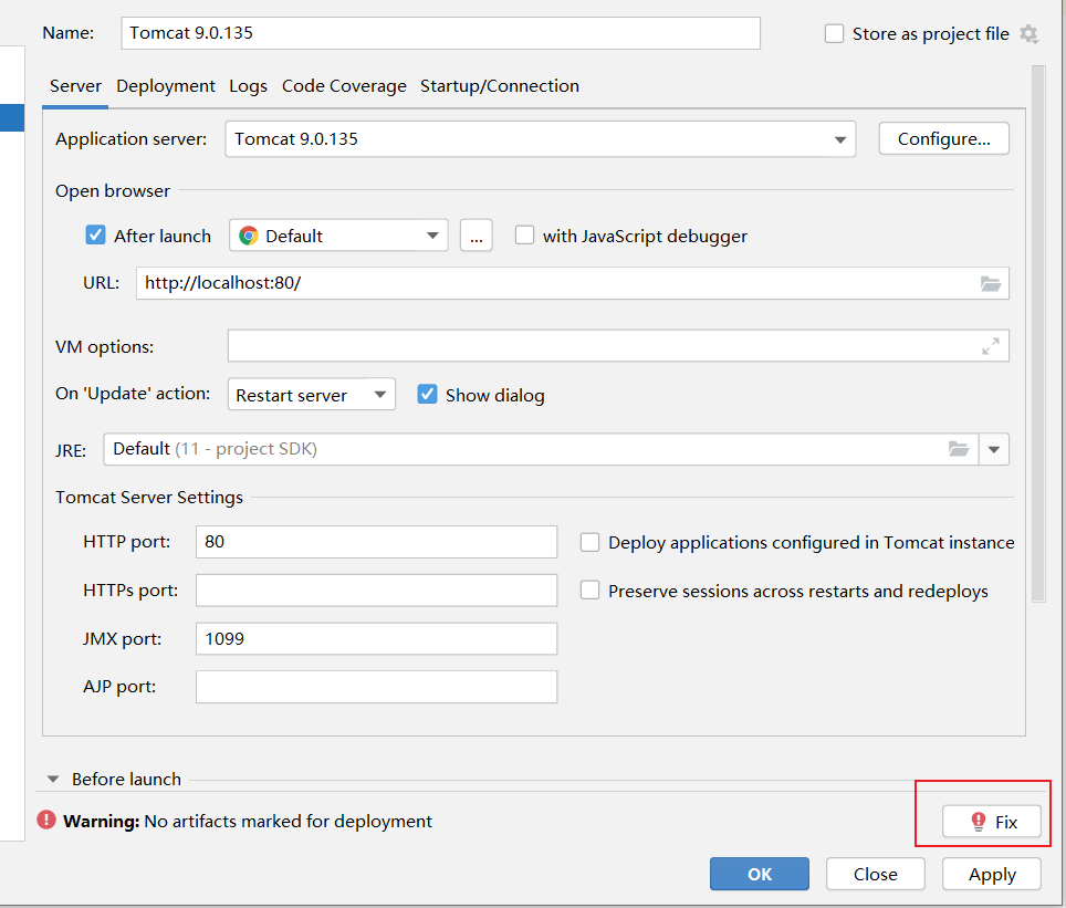 No artifacts marked for deployment 解决方法(ideaweb项目配置tomcat步骤)_no artifacts marked for deployment ...