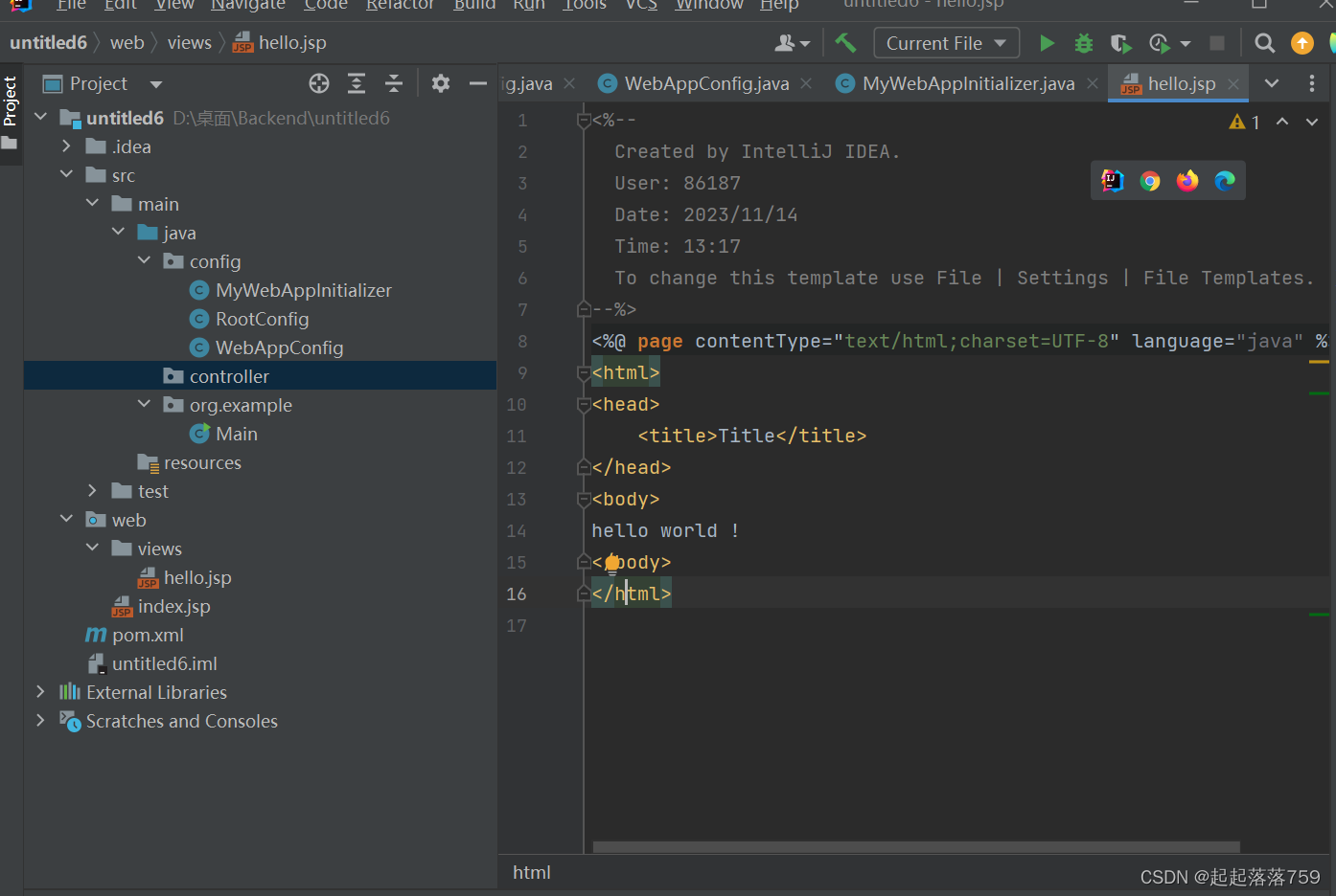 SpringMVC项目搭建（IDEA）_idea2024创建springmvc-CSDN博客