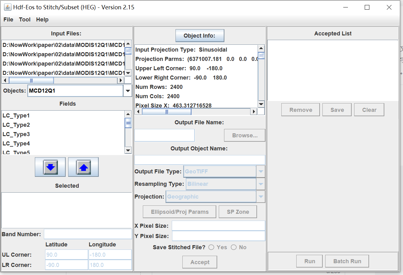 MCD12Q1数据处理教程——基于HEG、ArcGIS和ENVI-CSDN博客