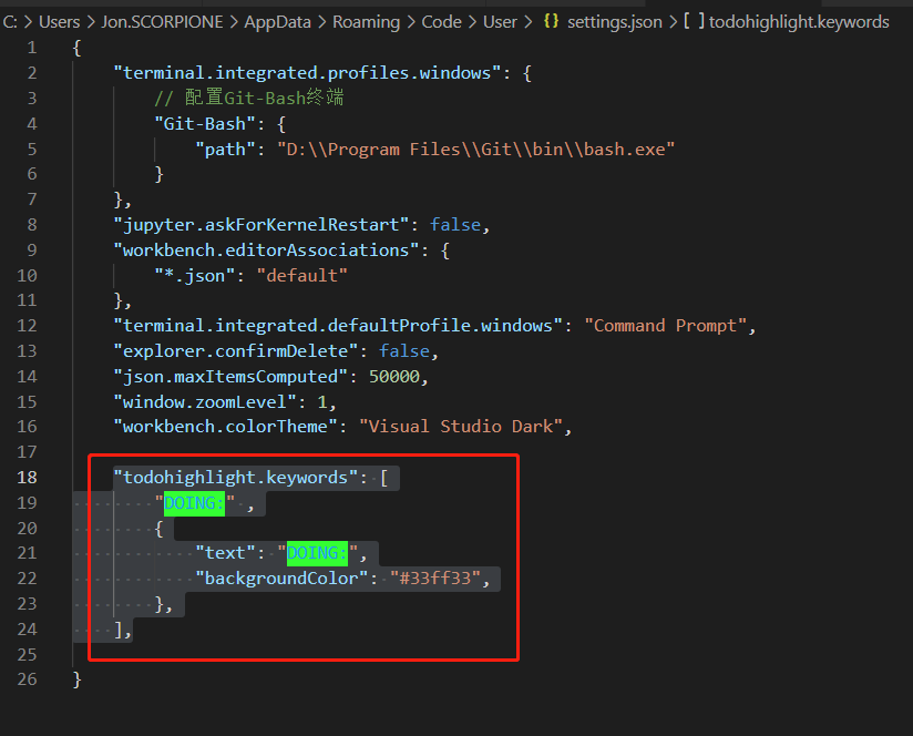 【工具配置】【VS Code】使用TODO Highlight进行自定义提示高亮-CSDN博客