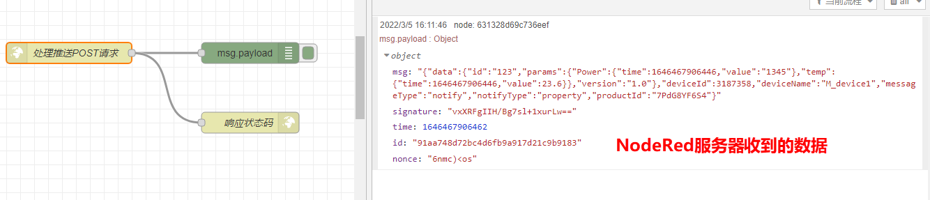 NodeRed 搭建web服务器--③接收OneNet 数据推送的数据_node-red接受post请求-CSDN博客