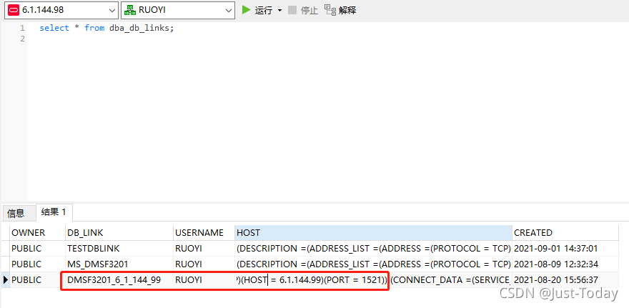 Oracle-dblink查看、创建、删除与java实际例子_java 读dblink-CSDN博客