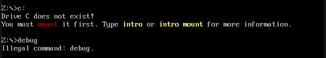 解决DOSBox Illegal comman：debug；Drive C does not exist_dosbox illegal command debug-CSDN博客
