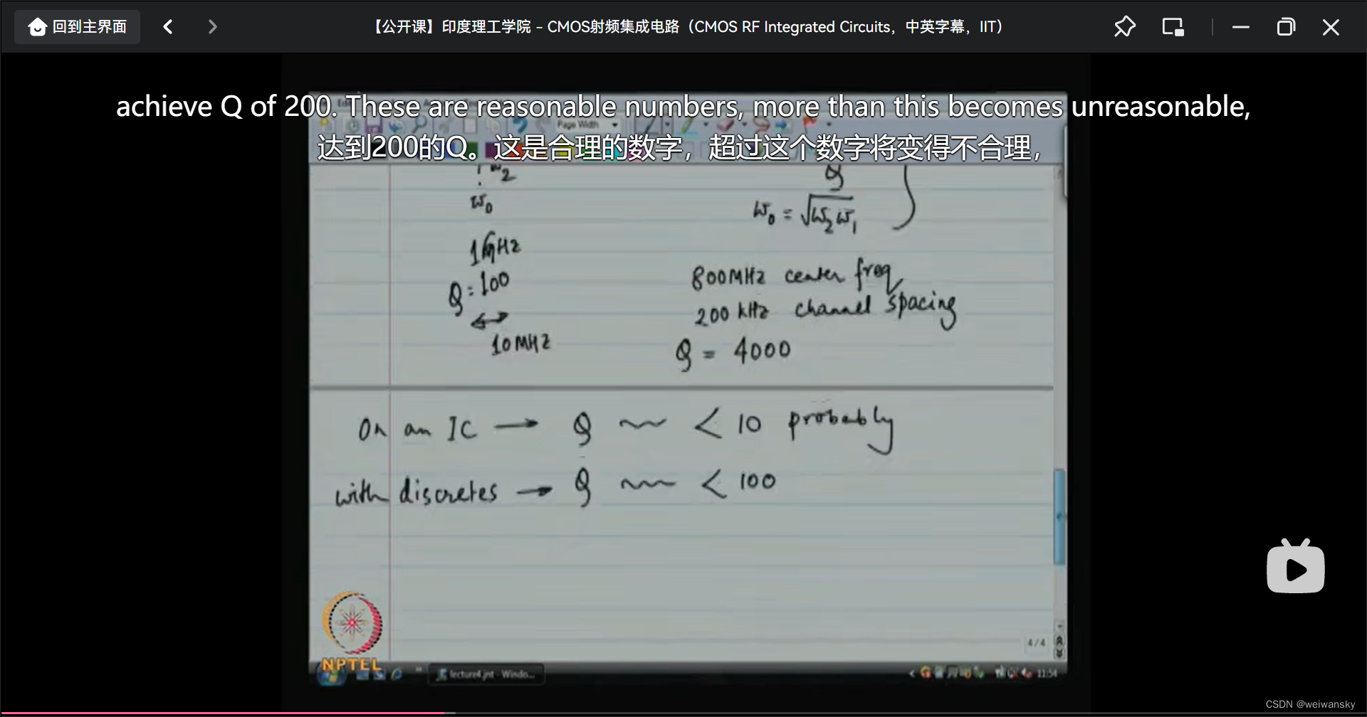 【公开课】印度理工学院 - CMOS射频集成电路（L4）课堂笔记_印度理工学院 电源管理集成电路 笔记-CSDN博客