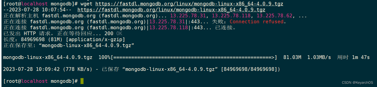 KeyarchOS(KOS)安装MongoDB数据库_kratos对接mongodb-CSDN博客