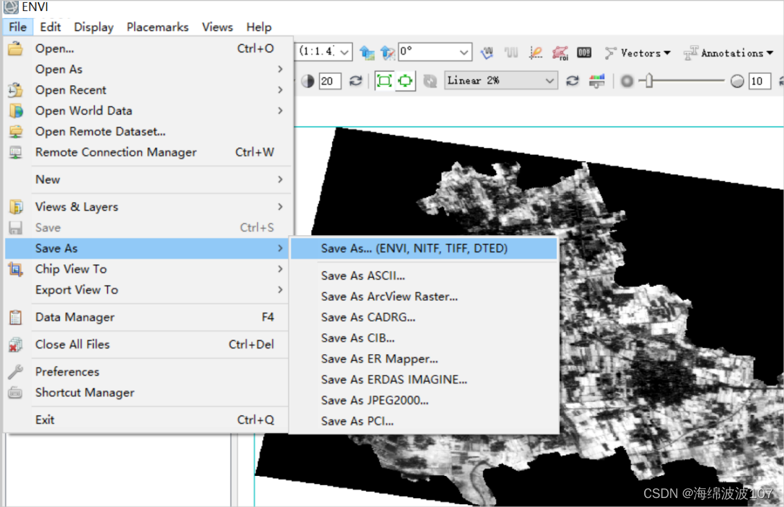 ENVI预处理GF-1号WFV1遥感数据提取NDVI指数_gf1 wfv数据预处理-CSDN博客