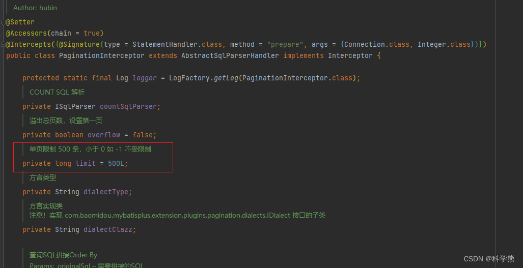 mybtis-plus 分页插件分页limit限制500_mybatis-plus 分页limit 500-CSDN博客