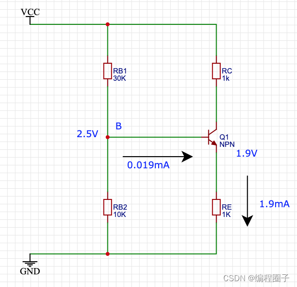 模电学习2. NPN型三极管电流电压计算实战_三极管b极输入电压-CSDN博客