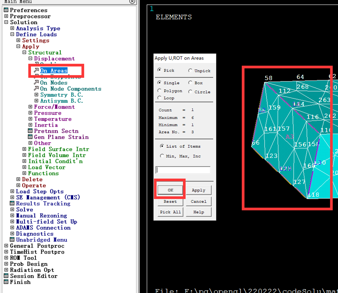 ANSYS APDL学习(3)：ANSYS APDL 导入x_t格式模型并受力分析范例_apdl导入荷载与运动-CSDN博客