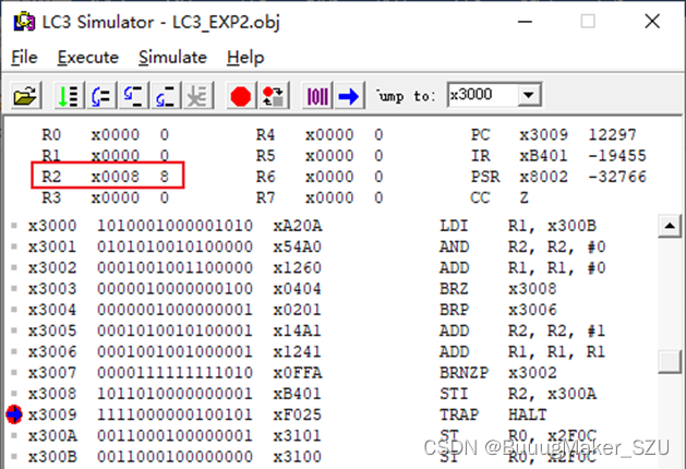 计系1 实验二 LC-3机器码编程实验_lc3指令助记符翻译成操作码-CSDN博客