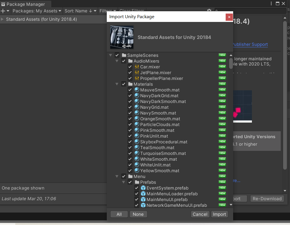 【已解决】点击Import Package没有Environment与Effects等问题（从官网下载Environment等相关资源包）_unity environment在哪-CSDN博客