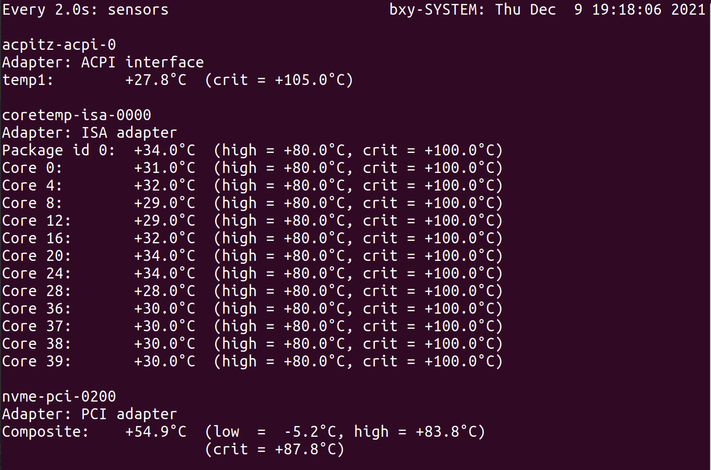 Ubuntu 系统下查看CPU和GPU温度_ubuntu系统如何查询系统温度-CSDN博客