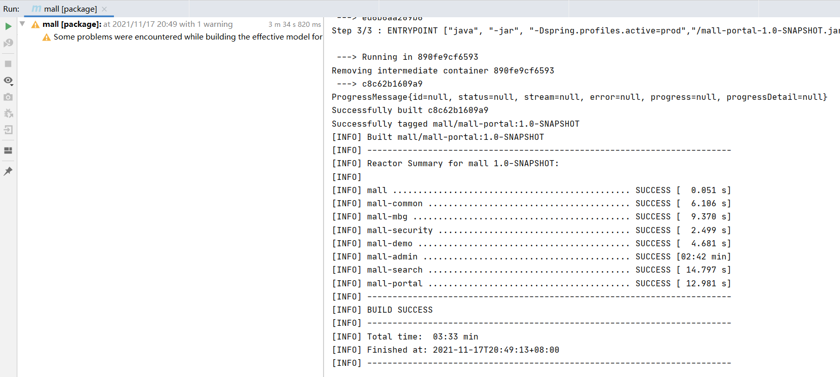 mall在Linux环境下的部署（基于Docker容器）_mall在linux环境下的部署(基于docker容器)常见错误-CSDN博客