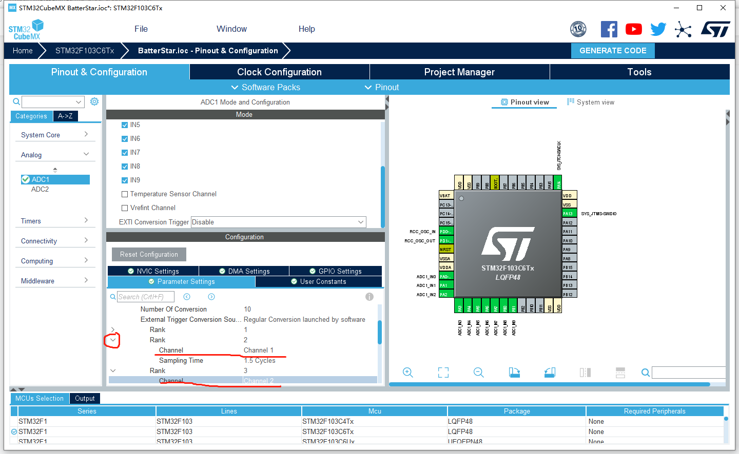 STM32F103C6T6在STM32CubeMX环境下搭建DMA的ADC转换_stm32cube adc dma检测值超过4096-CSDN博客