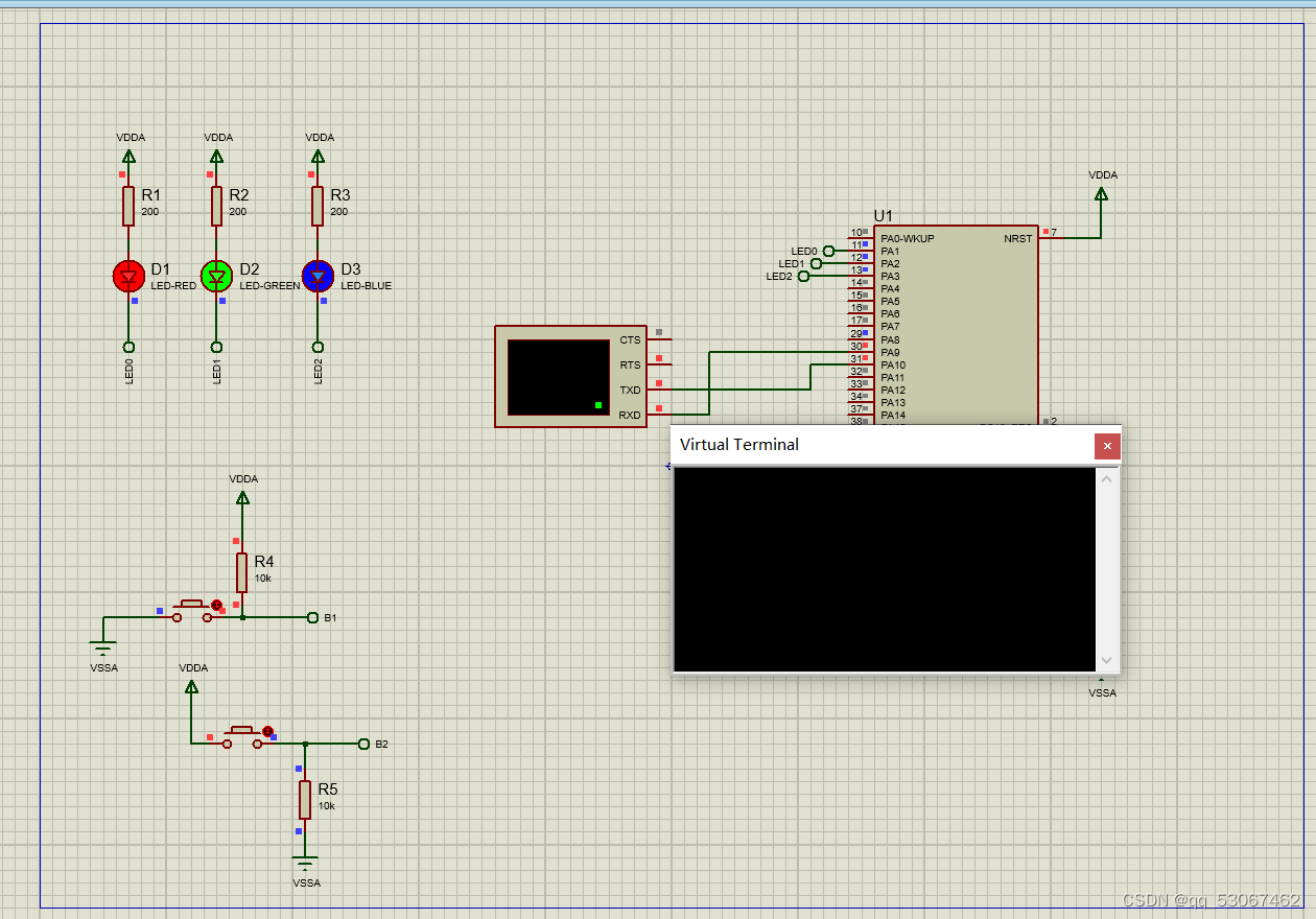 Stm32串口通信控制led的亮灭stm32串口发送1控制led亮发送0led灭不使用中断 Csdn博客