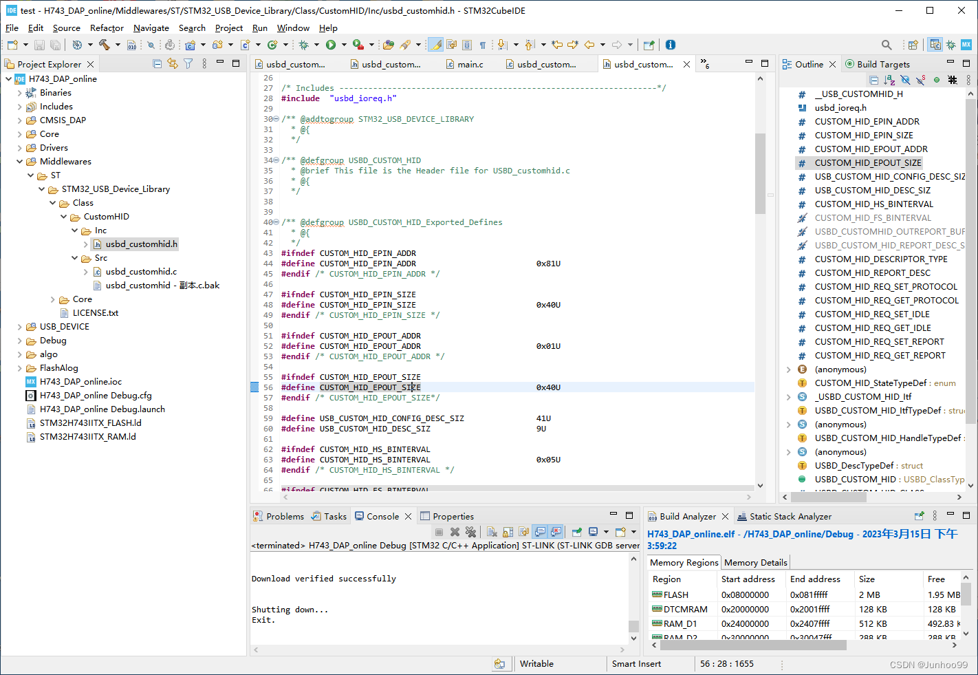 STM32H7移植CMSIS-DAP_diy高速 cmsis-dap jtag-CSDN博客