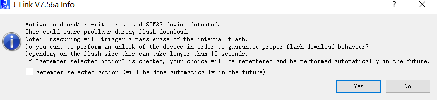 Jlink 提示错误 Active read and/or Write protected ....无法正常烧写程序_jlink连接成功不能烧录-CSDN博客
