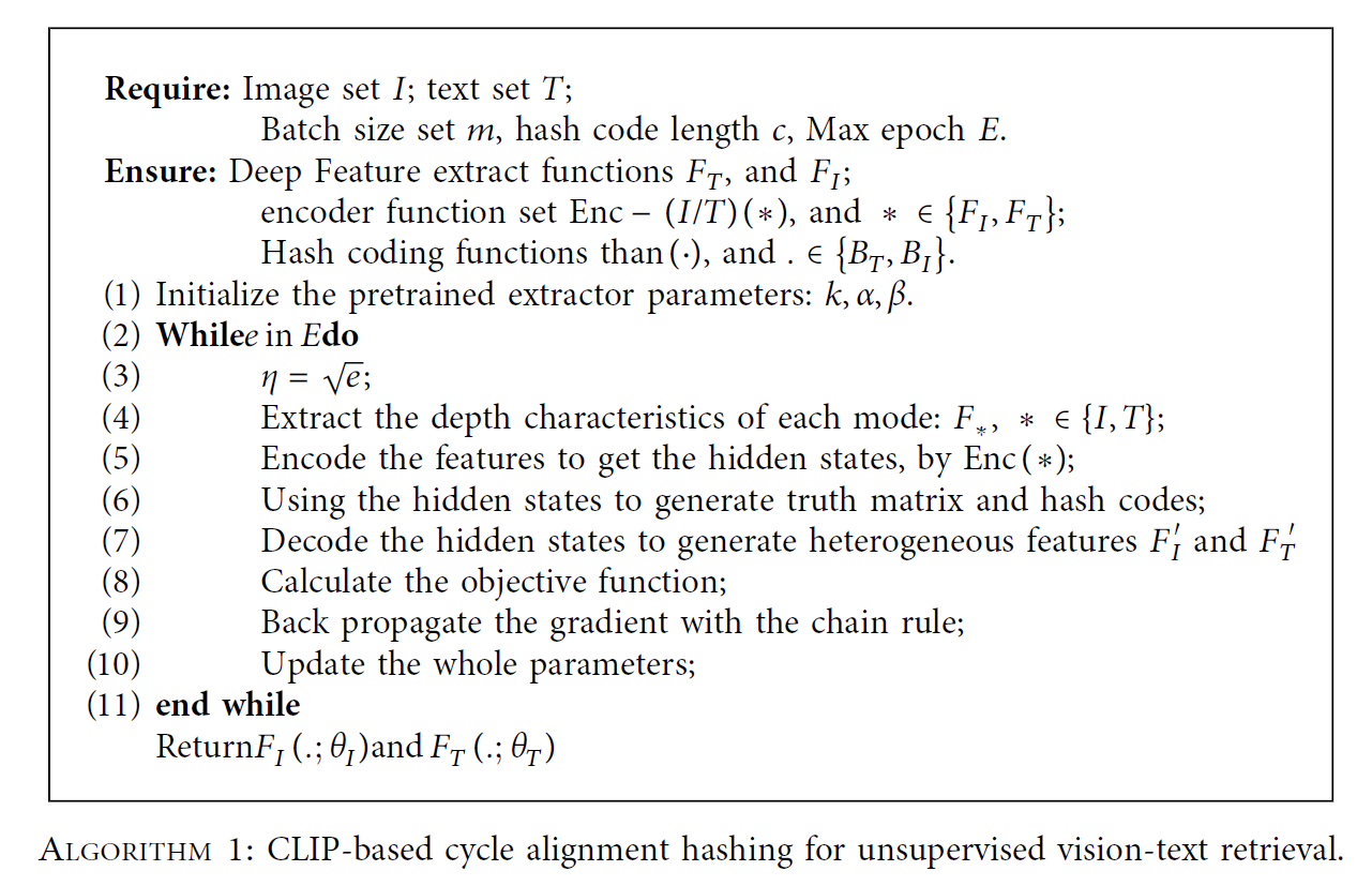 CCAH: A CLIP-Based Cycle Alignment Hashing Method for Unsupervised Vision-Text Retrieval_模态间损失 ...