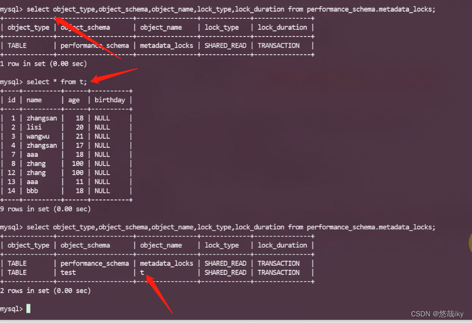 MySQL全局锁、表级锁、行级锁_--single-transaction 锁表-CSDN博客