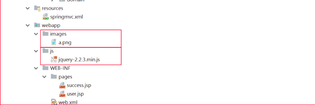 SpringMVC中配置静态资源（webapp下的js或者css样式等）_springmvc webapp 标记资源类型-CSDN博客