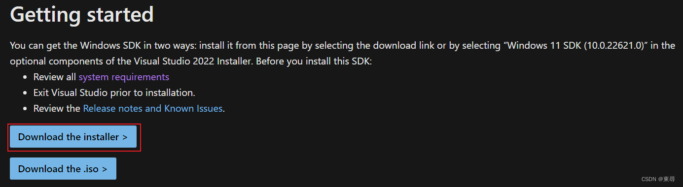 Win11 安装 Windows SDK_win11sdk-CSDN博客