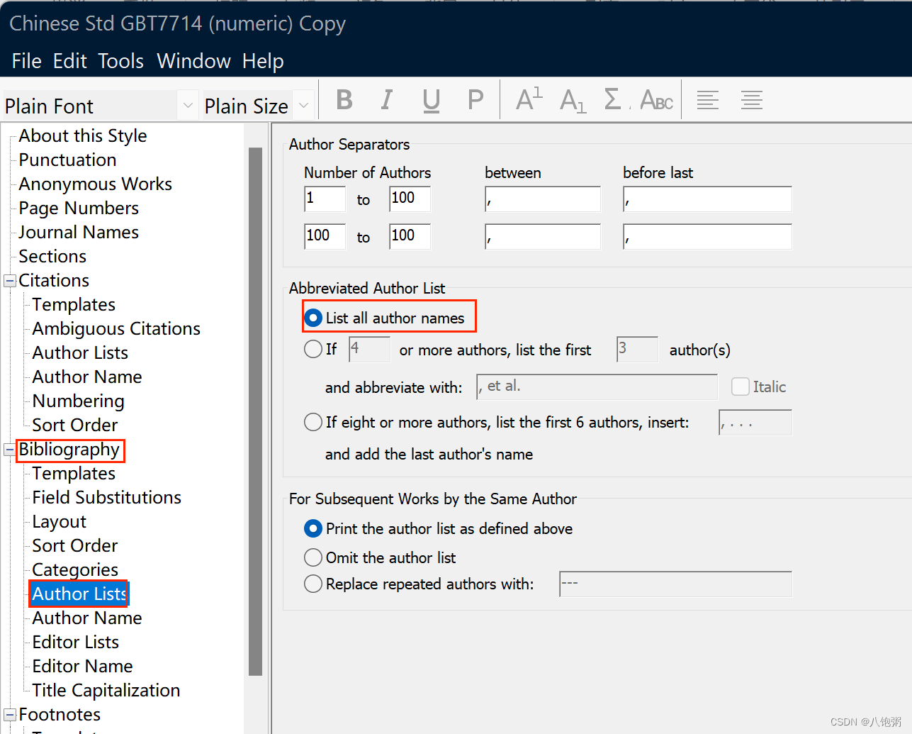 EndNote20如何显示出全部作者_endnote列出全部作者-CSDN博客