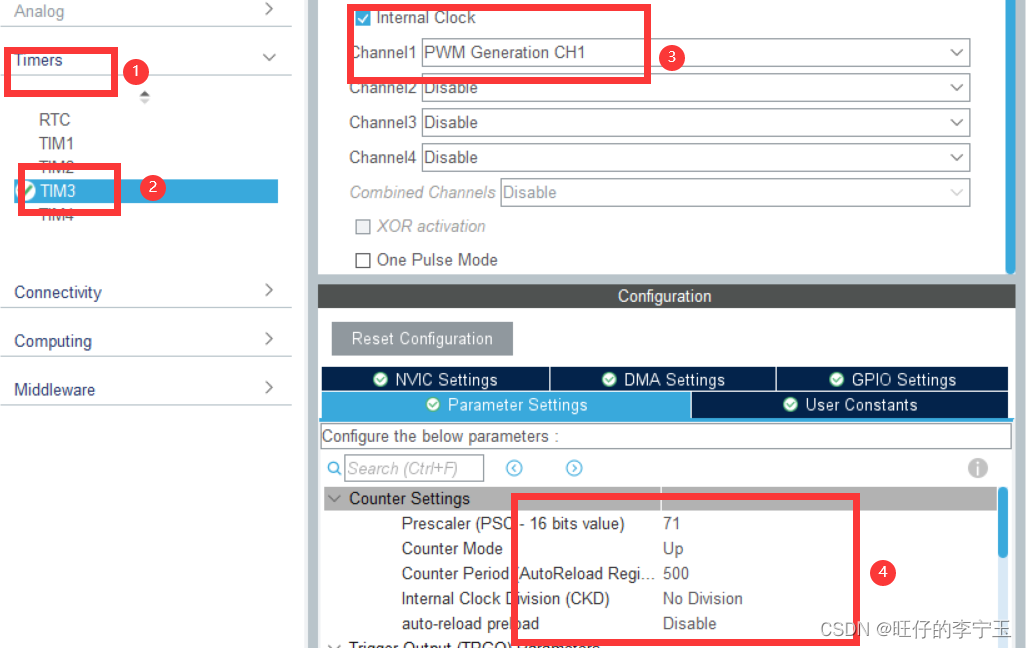 【嵌入式系统开发16】STM32F103C8T6下使用TIM3和TIM4，分别输出一个PWM波形，并实现2个 LED呼吸灯的效果_c8t6呼吸灯-CSDN博客