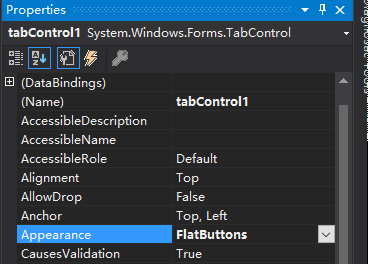 WinForm TabControl标签Appearance属性样式对比_winform tabcontrol样式呈现突出-CSDN博客