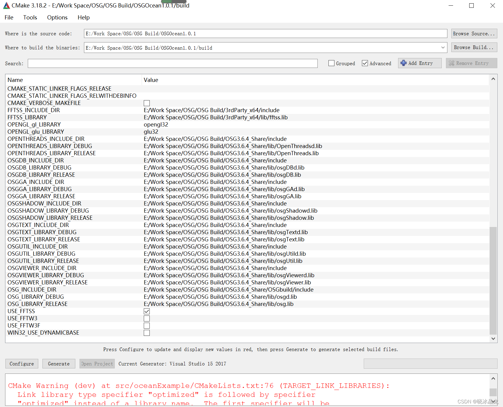 osgOcean的编译和运行（VS2017+OSG3.6.4）-CSDN博客