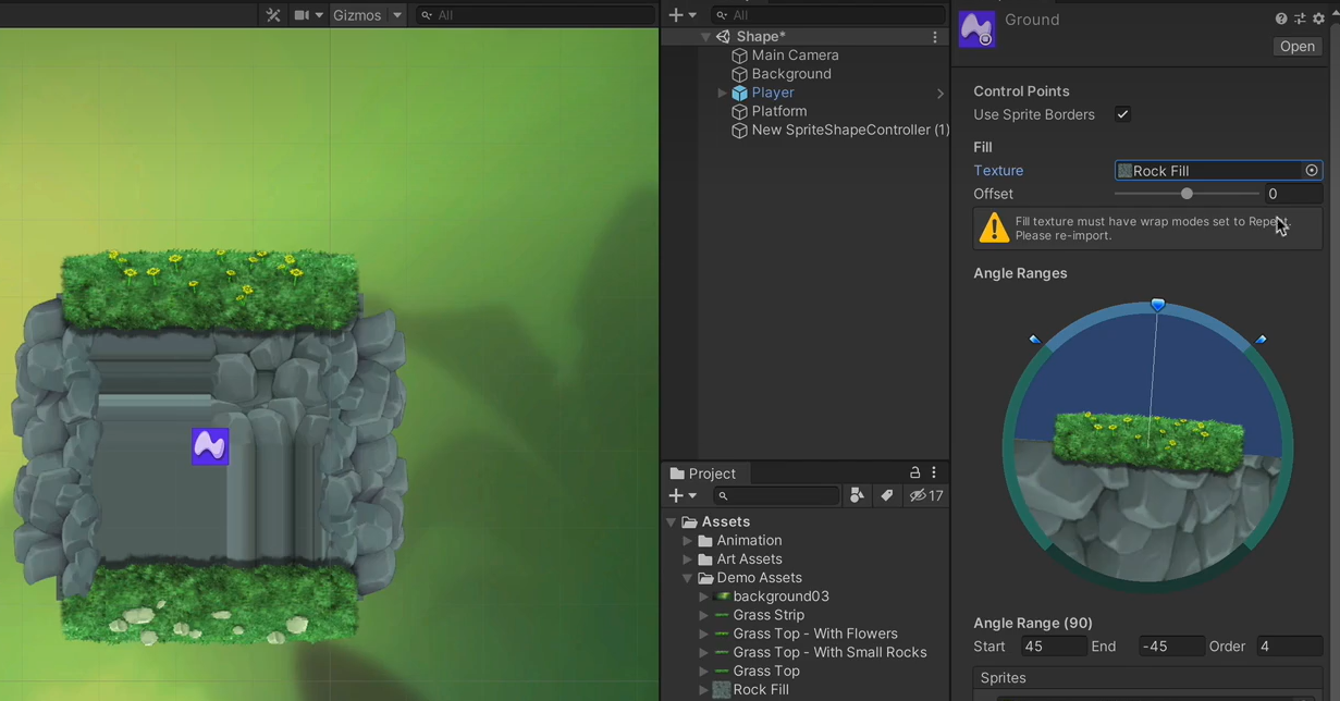 Unity2d Spriteshape工具的使用方法2d Spriteshape Csdn博客 