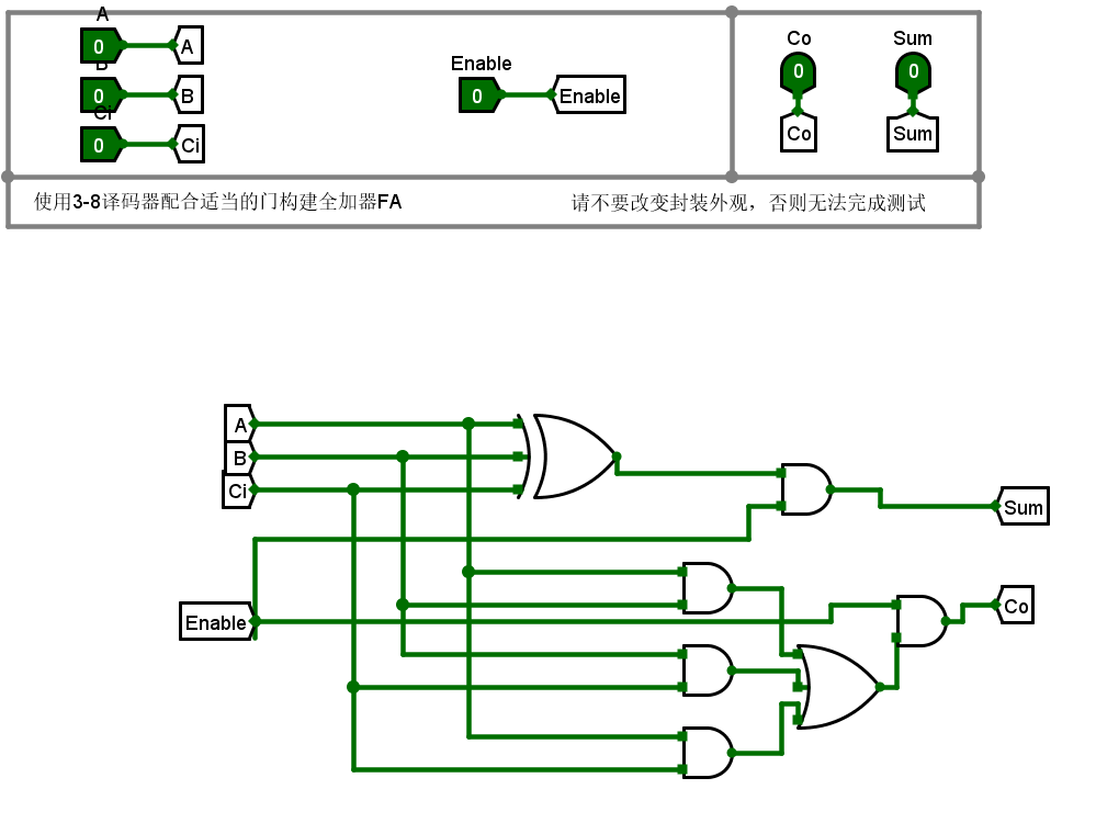 educoder数字逻辑实训：译码器设计与应用（Logisim）_本关任务:在logisim中,设计一个低电平有效的3-8译码器,使能信号有三个:g1、ng2a、-CSDN博客