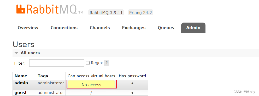 Rabbitmq异常:access Refused Login Was Refused Using Authentication